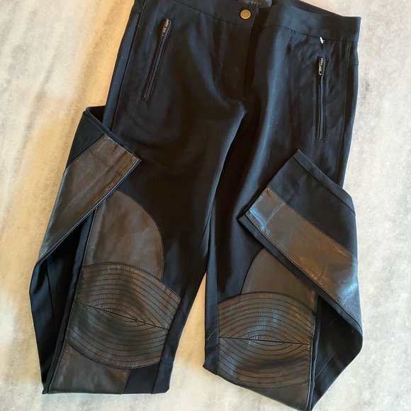 Derek Lam | Pants & Jumpsuits | Derek Lam Black Wool And Lambskin ...